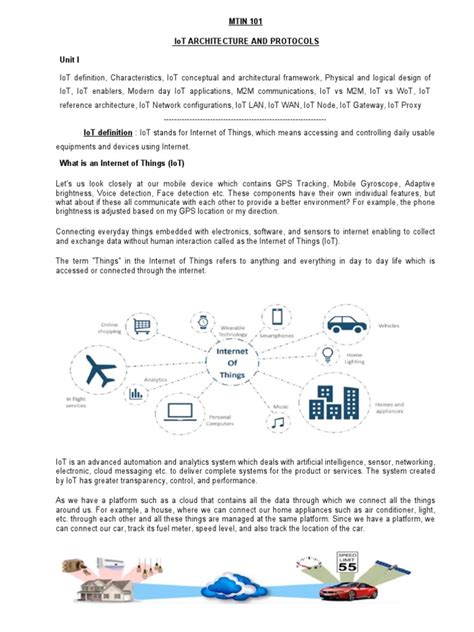 unit 1 i b tech iot pdf internet of things computer network