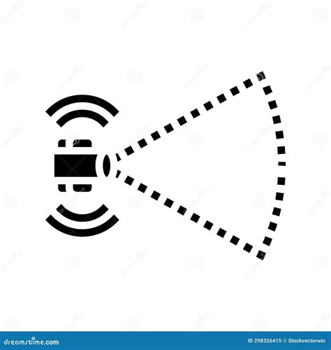 Lidar Sensors Autonomous Delivery Glyph Icon Vector Illustration Stock Illustration
