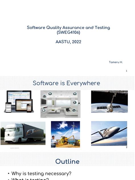 Qa Chapter 1 Lecture 1 Descargar Gratis Pdf Software Bug Software Testing