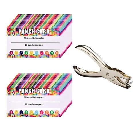Punch Cards Hole Punch Reward Cards Classroom Student Home Temu