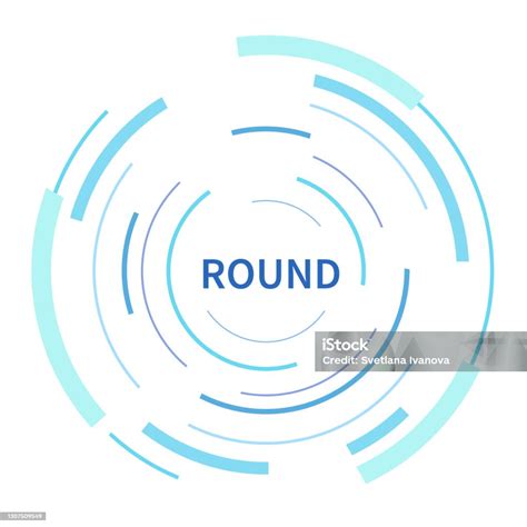 Abstract Background With Color Circle Line On White Stock Illustration