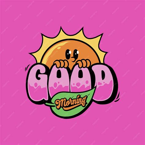 Premium Vector Sun Good Morning Good Morning Character Cartoon Vector