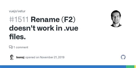 Rename F2 Doesn T Work In Vue Files Issue 1511 Vuejs Vetur