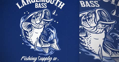 Largemouth Bass Design Template Objects Ft Bass And Carp Envato