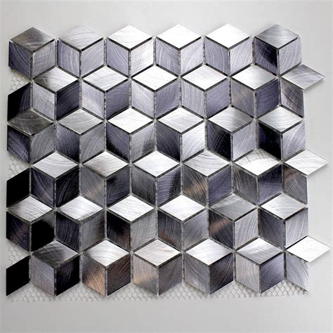 Aluminium Mosaic Wall Backsplash Kitchen And Bathroom Hiba