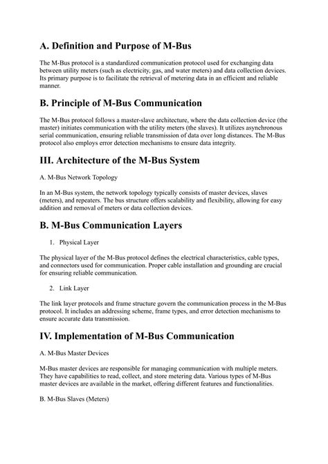PPT M Bus Meter Bus Communication Protocol Principle Architecture And Implementation