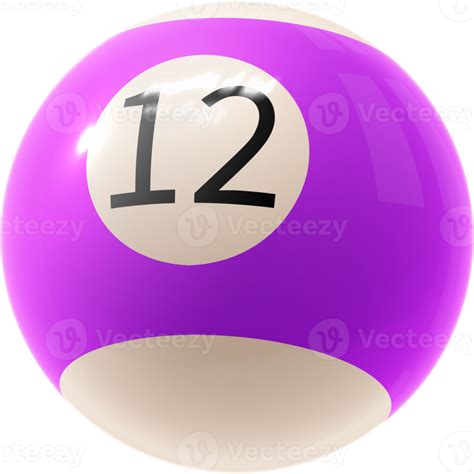 Purple Billiard Ball Number Twelve 11421305 Png