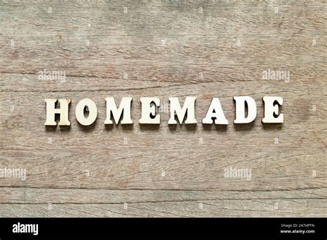 Letter Block In Word Homemade On Wood Background Stock Photo Alamy