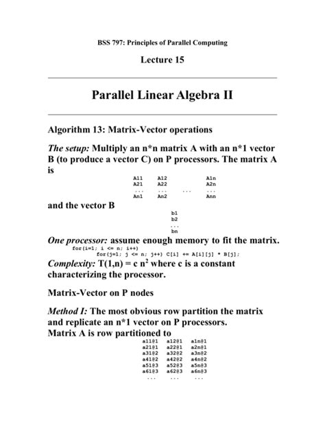 Bss 797 Principles Of Parallel Computing
