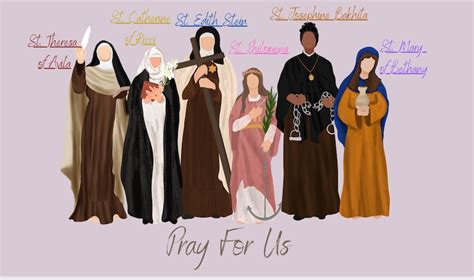 Female Catholic Saints Desktop Wallpaper Etsy
