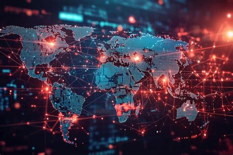 Global Digital Business Network Connection Illustration Created With Generative Ai Premium Ai