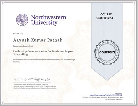 Completed Short Term Course From Northwestern University On Leadership