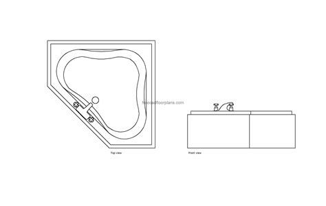 Jacuzzi Tub Autocad Block Free Cad Floor Plans