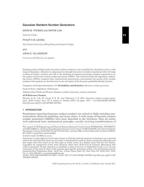 pdf 11 gaussian random number generators dokumen tips