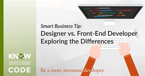 designer vs front end developer know the code