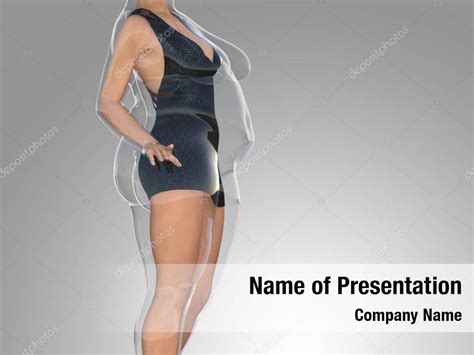 Overweight Conceptual Fat Obese Female PowerPoint Template Overweight Conceptual Fat Obese