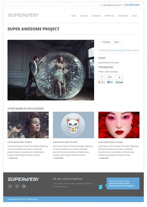 Superweb Html5 Bootstrap Website Template On Behance
