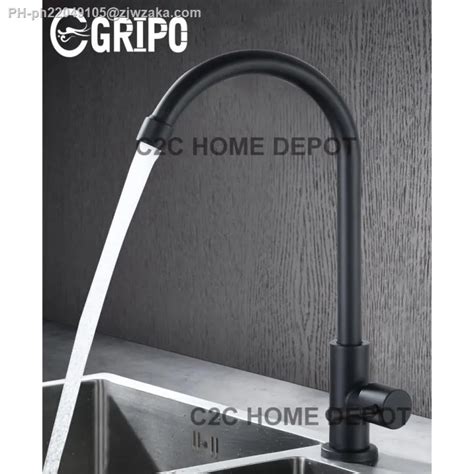 Gripo Sa Lababo Fauset Gripo Sus304 Stainless Kitchen Faucet Black Gp191gvs Lazada Ph