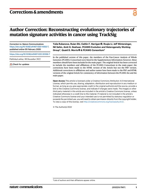 Pdf Author Correction Reconstructing Evolutionary Trajectories Of