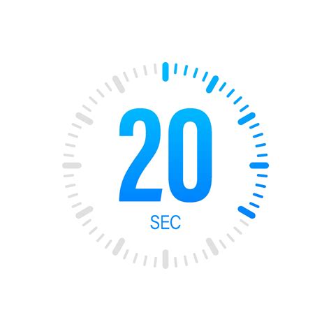 The 20 Second Timer Stopwatch Vector Icon Stopwatch Icon In Flat Style Vector Stock