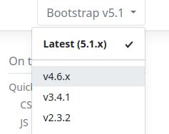 Every Version Of The Docs Say Latest In The Dropdown Issue Twbs Bootstrap GitHub
