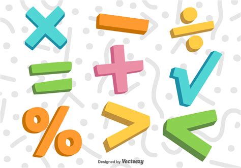 Vector 3d Colorful Math Symbols 113753 Vector Art At Vecteezy