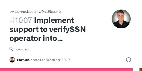 Implement Support To Verifyssn Operator Into Libmodsecurity · Issue