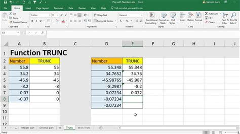 Excel How To Use Trunc Function In Excel How To Truncate Only