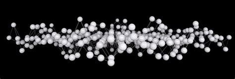 Abstract Wave Connection With Dots And Lines 3d Rendering Stock Illustration Illustration Of