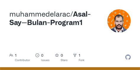 Github Muhammedelarac Asal Say Bulan Program
