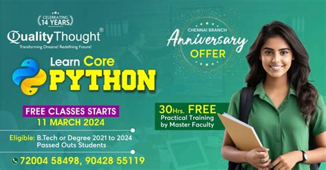 Free Python Course Training 1st Floor Cm Complex No 1 Trarmani Main Road 7th Street