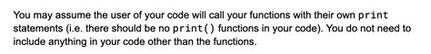 Solved Instructions You Will Create Two Python Functions Chegg