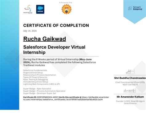 Rucha Gaikwad On Linkedin Salesforce Salesforcedeveloper Trailhead Virtualinternship…