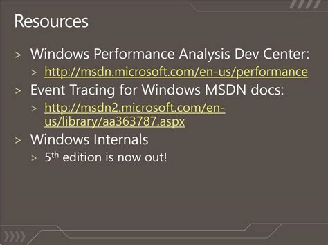 Ppt Performance Analysis Using Windows Performance Toolkit Powerpoint