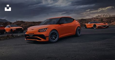 도로에 주차된 주황색 스포츠카 무리 사진 Unsplash의 무료 차 이미지