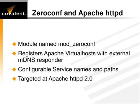 Ppt Apache And Zeroconf Networking Powerpoint Presentation Free