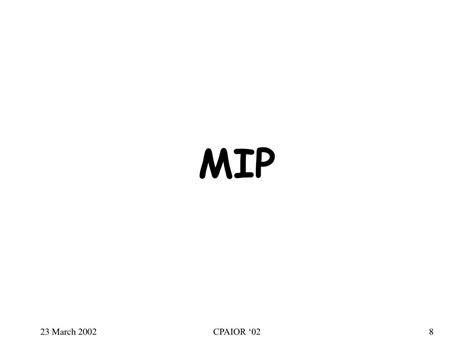 Ppt A New Generation Of Mixed Integer Programming Codes Powerpoint