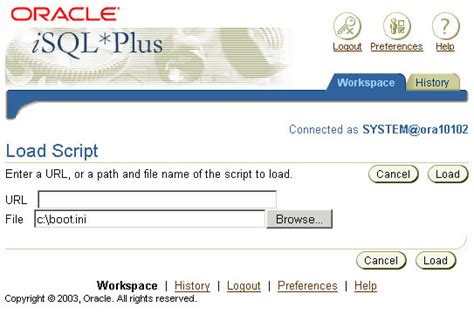 Read File Via ISQL Plus Load Uix
