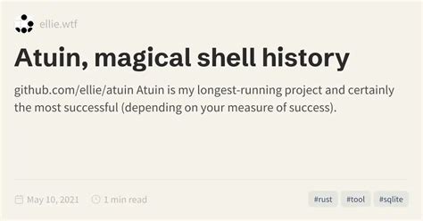 Atuin Magical Shell History