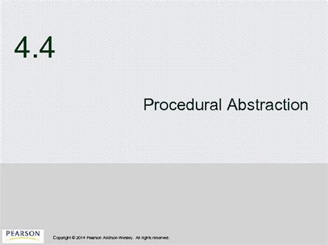 Chapter 4 Procedural Abstraction And Functions That Return