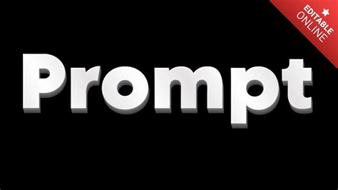 Prompt 3d Font Text Effect Generator