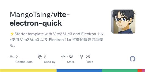 Github Mangotsingvite Electron Quick ⚡️starter Template With Vite2 Vue3 And Electron 11x