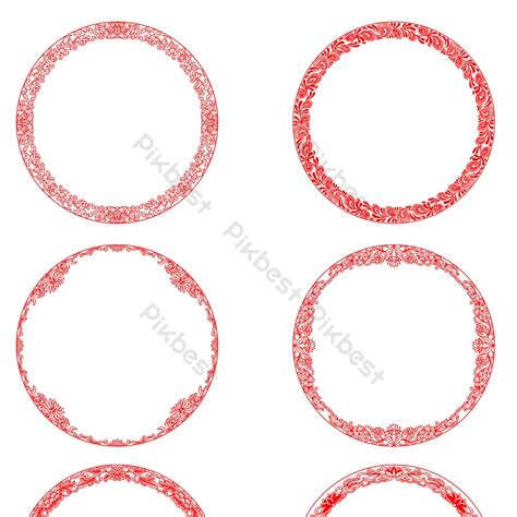 Red Traditional Retro Border PNG Images PSD Free Download Pikbest