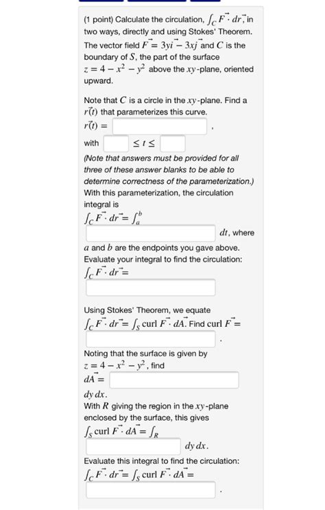 Solved Calculate The Circulation In 2 Ways Directly And Chegg Com