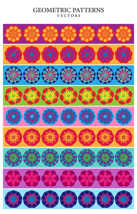 Premium Vector Colorful Geometric Seamless Pattern Design Vector
