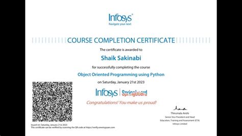Shaik Sakinabi On Linkedin Pvpsit Infosysspringboard Object