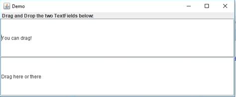 Java Program To Enable Drag And Drop Between Two Text Fields In Java