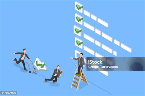 3d 아이소메트릭 플랫 벡터 작업 완료를 위한 체크리스트의 개념적 그림 3차원 형태에 대한 스톡 벡터 아트 및 기타 이미지 3차원 형태 개념 검사 보기 Istock