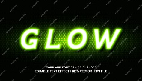 Premium Vector Glow Editable Text Effect Template Green Neon Light