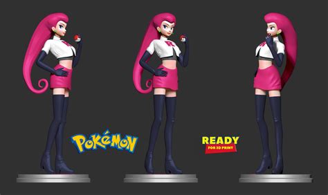 Jessie Pokemon Fanart 3d Model 3d Printable Cgtrader